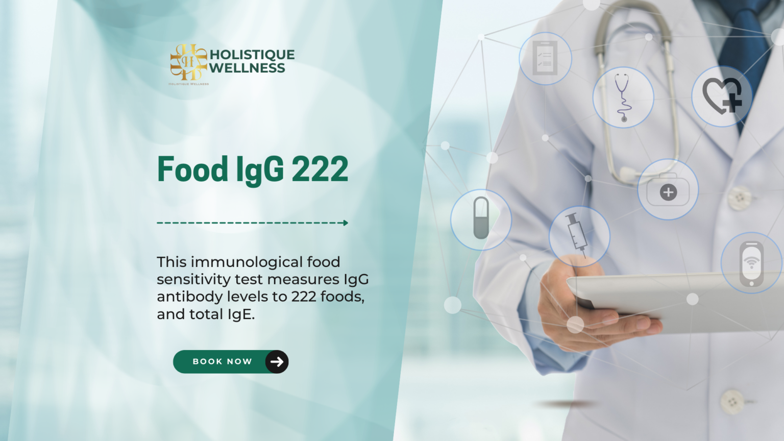 การตรวจภูมิแพ้อาหารแฝง (Food IgG Test) 222 ชนิด - Holistique